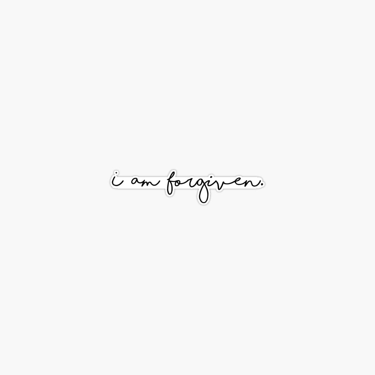 DOPASTICKER I Am Forgiven Sticker, Phone Sticker Water Bottle Sticker ...