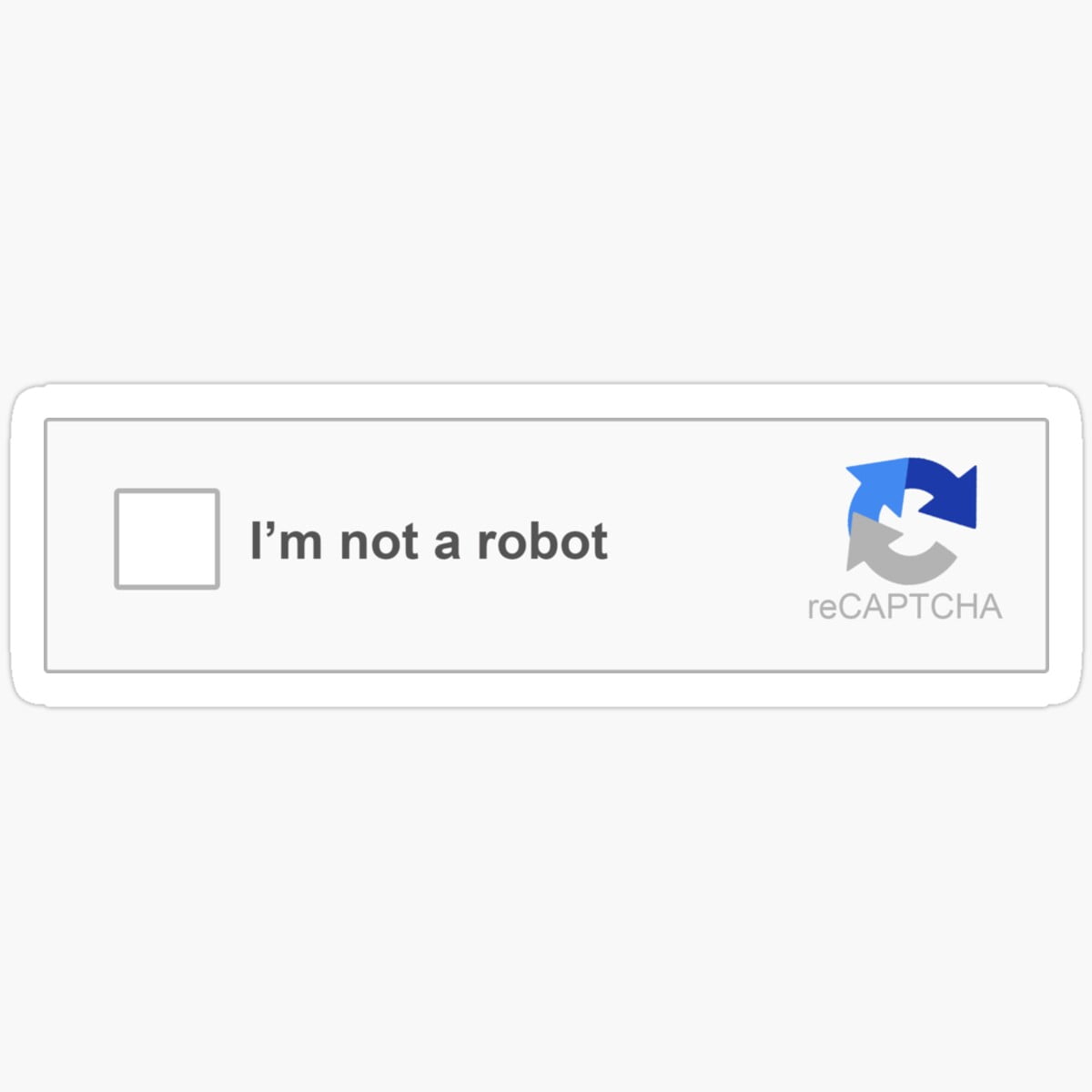 DOPASTICKER I Am Not A Robot Captcha Sticker. Gift You - Decorate ...