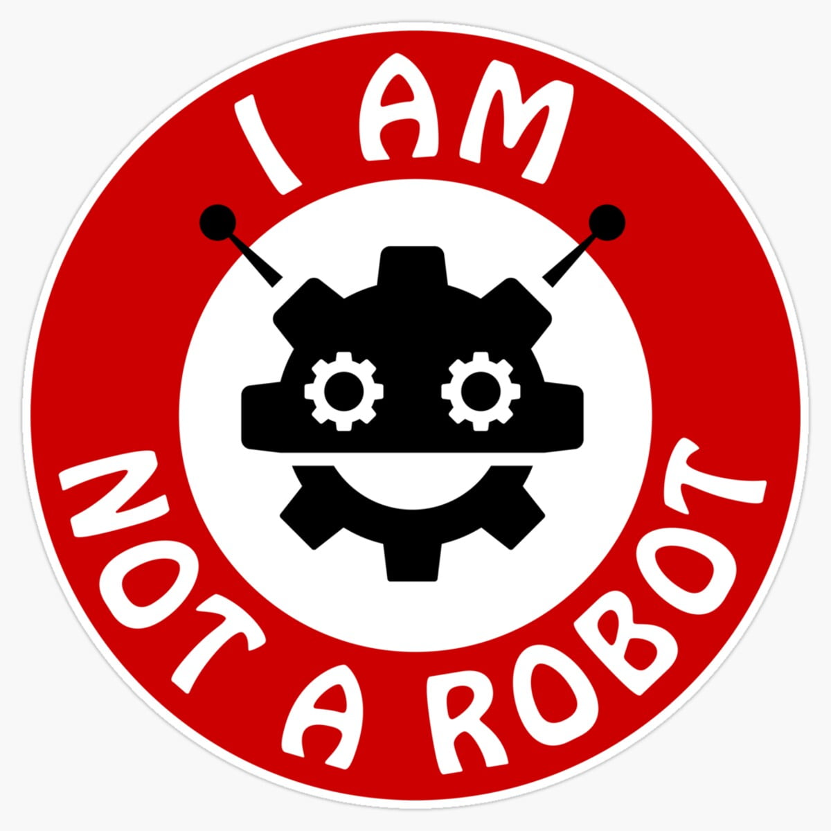 DOPASTICKER I Am Not A Robot, Warning Sign Sticker, Phone Sticker Car ...