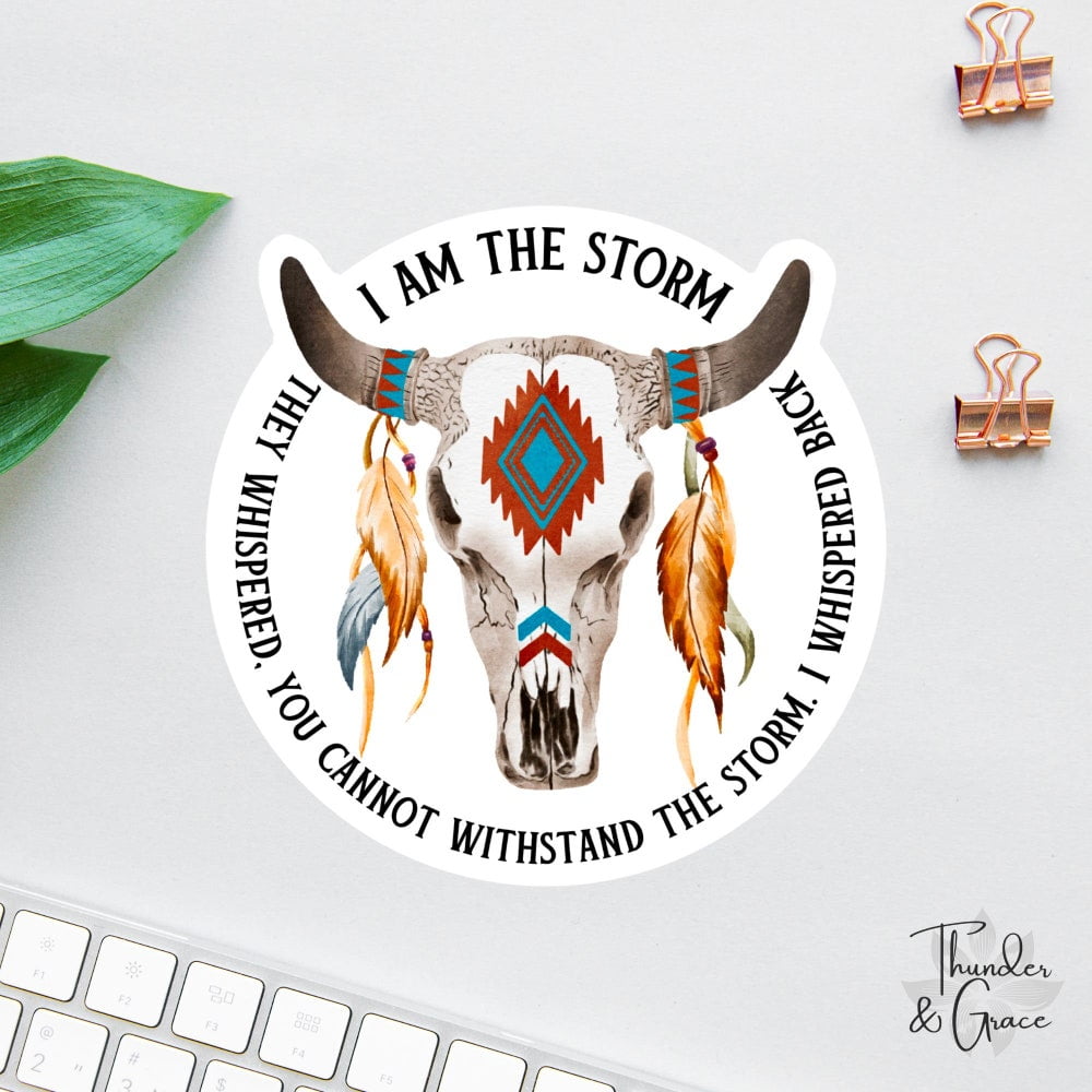 DOPASTICKER I Am The Storm Cowgirl Rodeo Feminism Sticker Phone Sticker ...