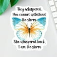 DOPASTICKER I Am The Storm Stickers, Warrior Quote, Butterfly Laptop ...
