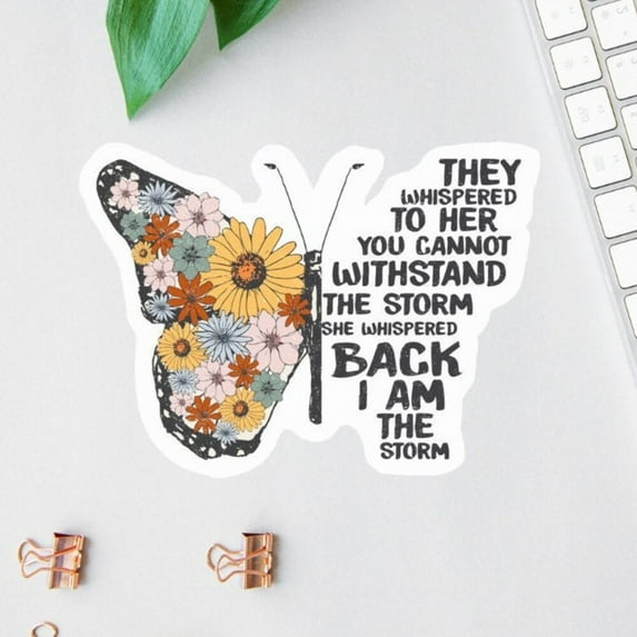 DOPASTICKER I Am The Storm Stickers, Warrior Quote, Laptop Sticker ...