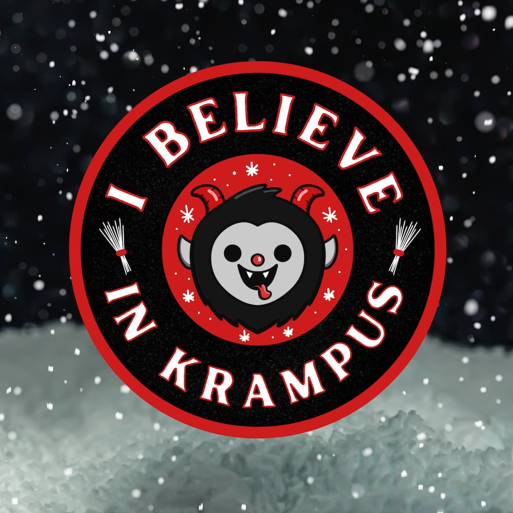DOPASTICKER I Believe In Krampus Sticker, Cute Krampus Sticker ...