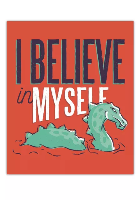 DOPASTICKER I Believe In Myself Sticker Cute Loch Ness Monster ...