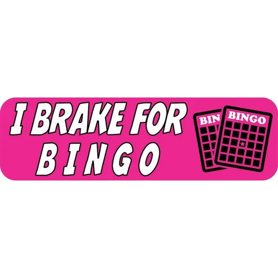 DOPASTICKER I Brake For Bingo Sticker Phone Sticker, Latop Sticker ...