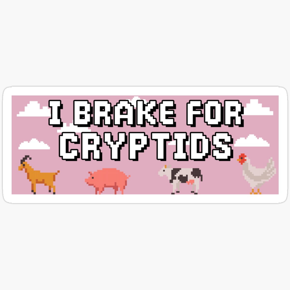 DOPASTICKER I Brake For Cryptids Cryptid Bumper Sticker Waterproof ...
