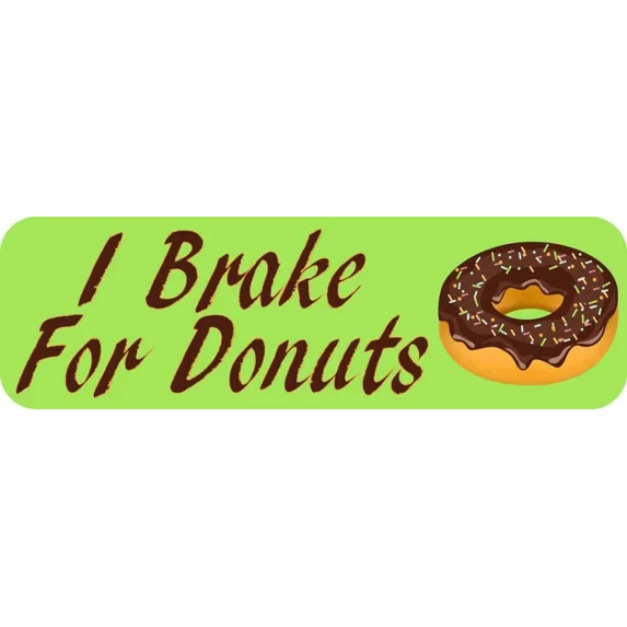 DOPASTICKER I Brake For Donuts Sticker Vehicle Car Sticker Phone ...