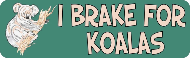 DOPASTICKER I Brake For Koalas Sticker Phone Sticker, Latop Sticker ...