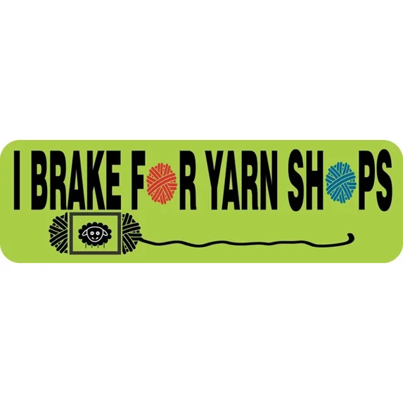 DOPASTICKER I Brake For Yarn Shops Car Sticker Truck Sticker Phone ...