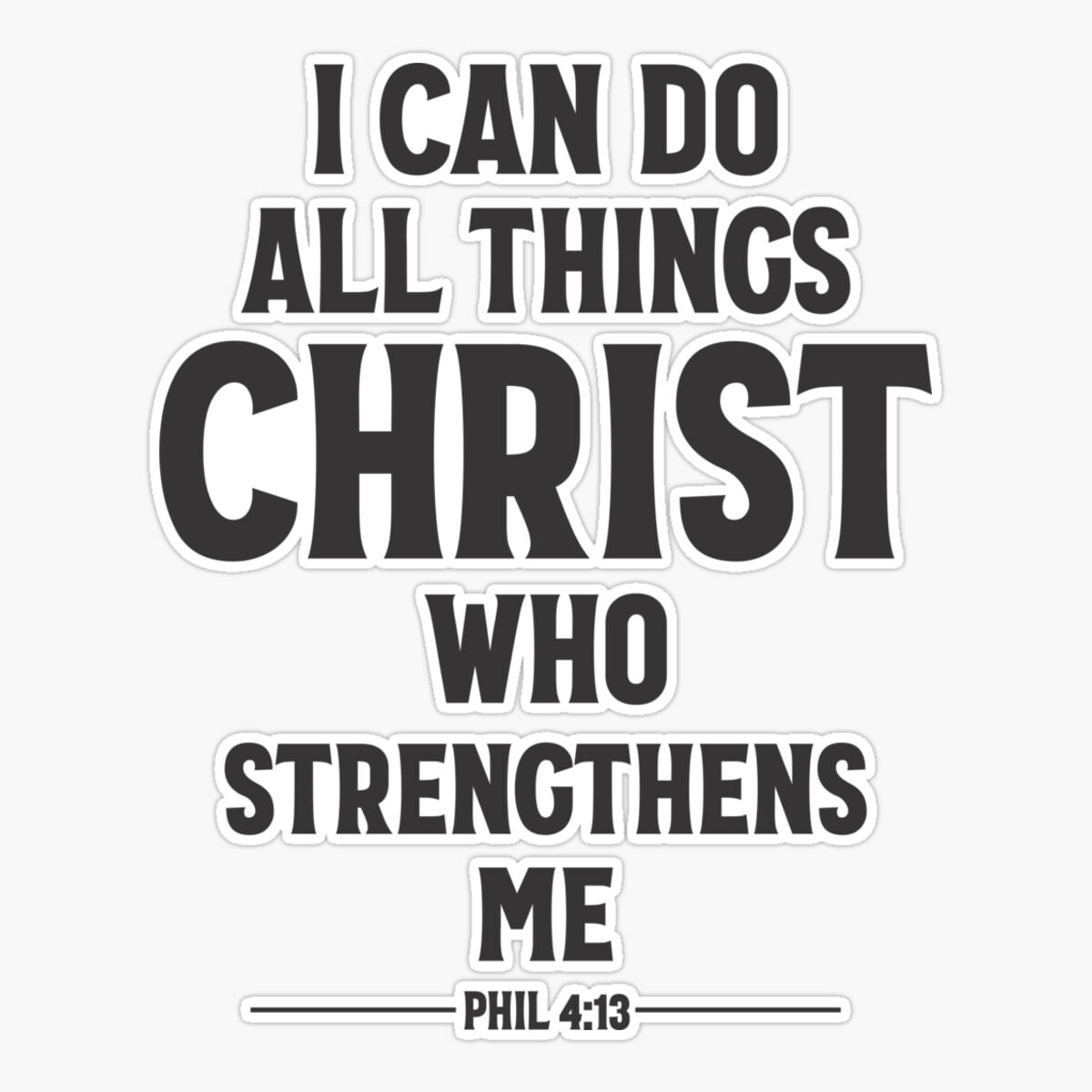DOPASTICKER I Can Do All Things Philippians 4:13 Sticker, Phone Sticker ...