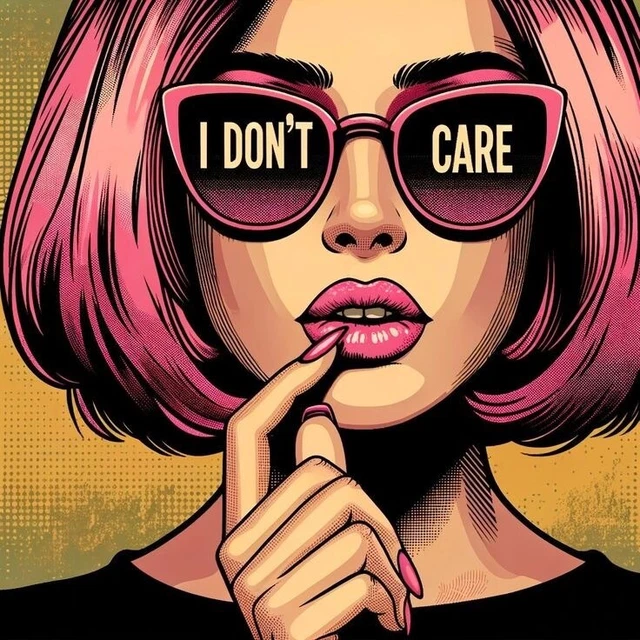 DOPASTICKER I Don'T Care Sticker Relationship Quote Boss Babe Feminist ...