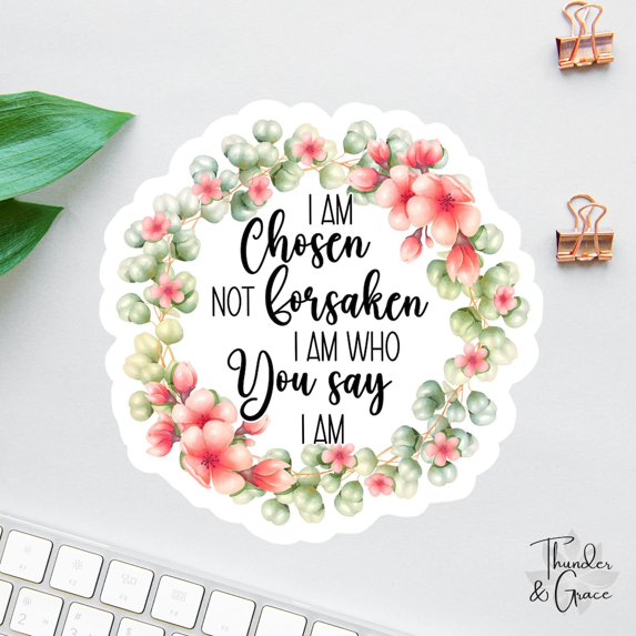 DOPASTICKER I Am Chosen Sticker, Affirmation Sticker, Stickers Laptop ...