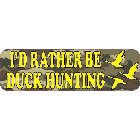 DOPASTICKER I'D Rather Be Duck Hunting Sticker Outdoors Hobby Sticker ...