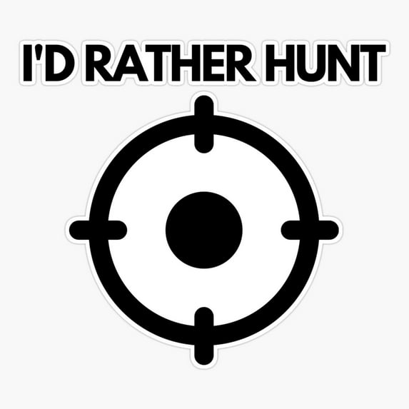 DOPASTICKER I'D Rather Hunt Sticker, Phone Sticker Water Bottle Sticker ...