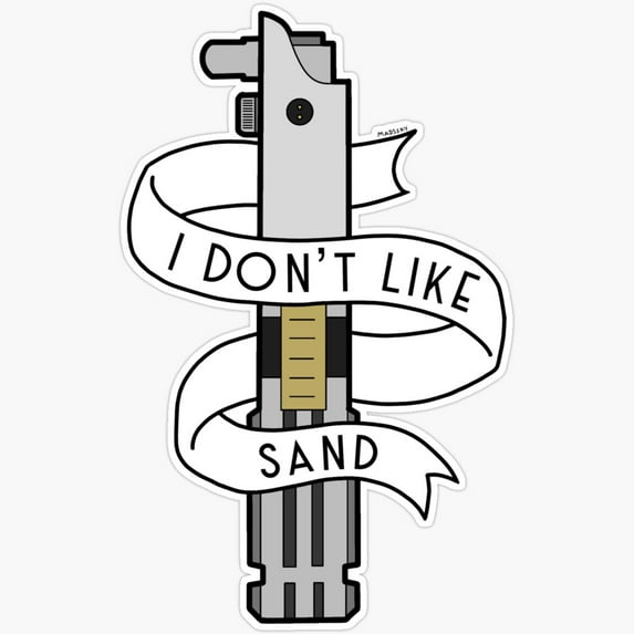DOPASTICKER I Don'T Like Sand Anakin Lightsaber Sticker Decorative ...