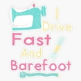 DOPASTICKER I Drive Fast And Barefoot Sewing Machine Sticker, Phone ...
