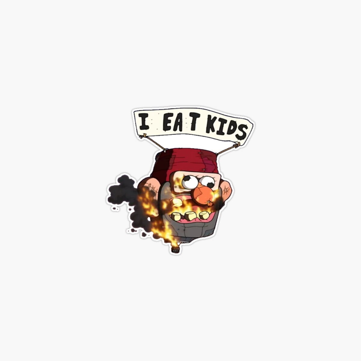 DOPASTICKER I Eat Kids Gravity Falls Sticker, Phone Sticker Car ...