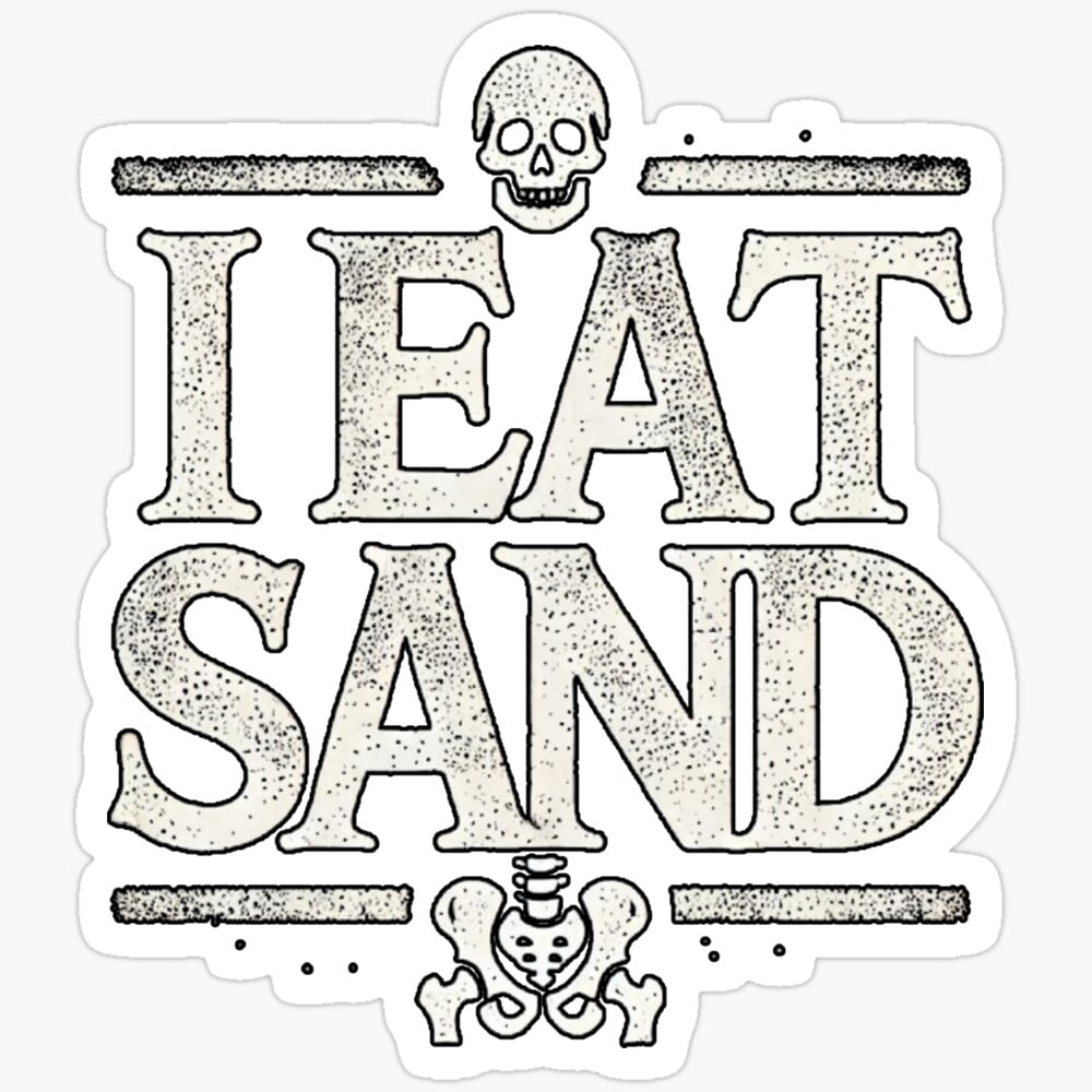 DOPASTICKER I Eat Sand Sticker Phone Decal Water Bottle Stickers, Cars ...