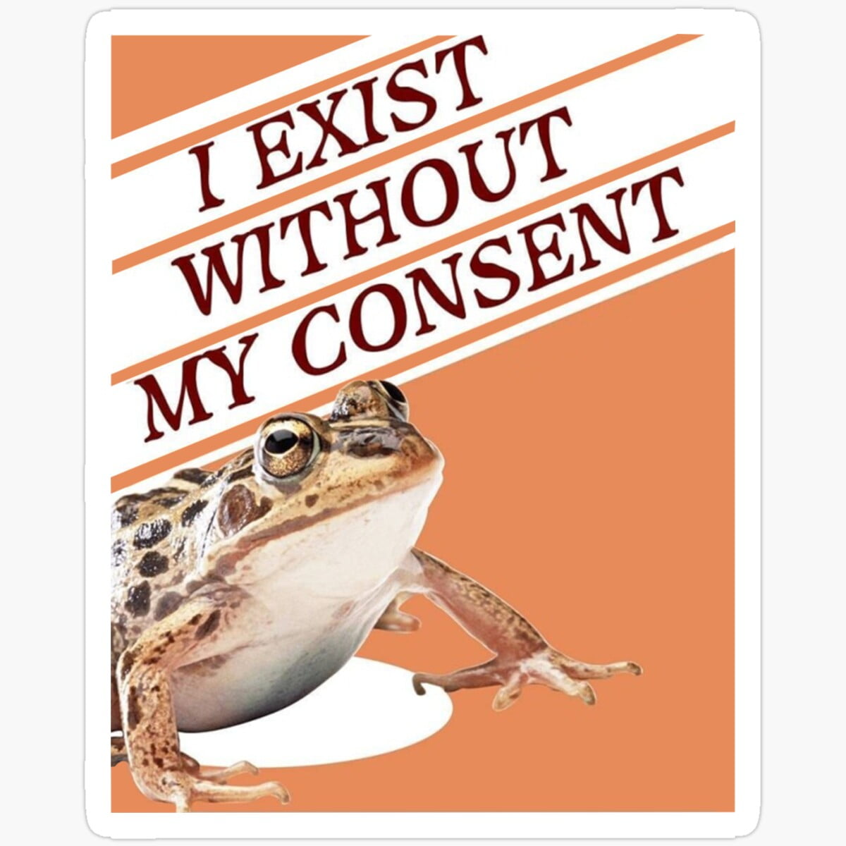 DOPASTICKER I Exist Without My Consent Sticker Waterproof Sticker For ...