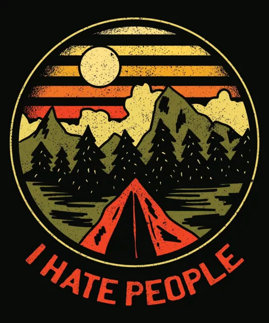 DOPASTICKER I Hate People Sticker Outdoors Social Distance Camping ...