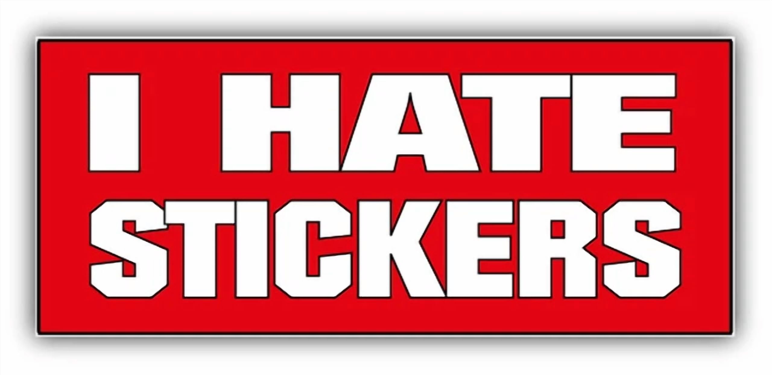DOPASTICKER I Hate Stickers Sticker Decal Phone Decal Water Bottle ...