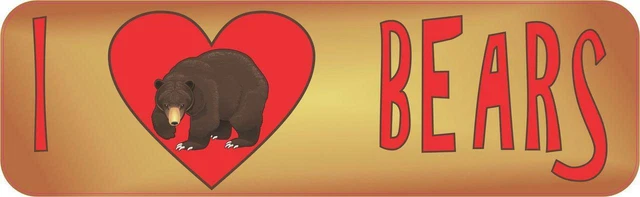 DOPASTICKER I Heart Bears Love Animals Sticker Phone Sticker, Latop ...