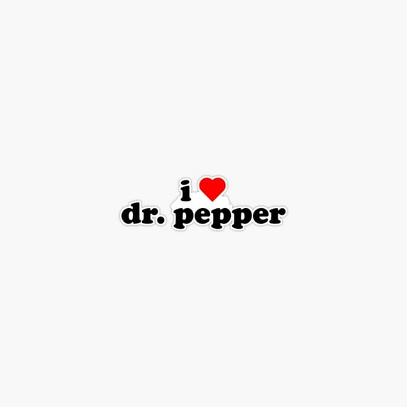 DOPASTICKER I Heart Dr Pepper Sticker, Phone Sticker Water Bottle ...