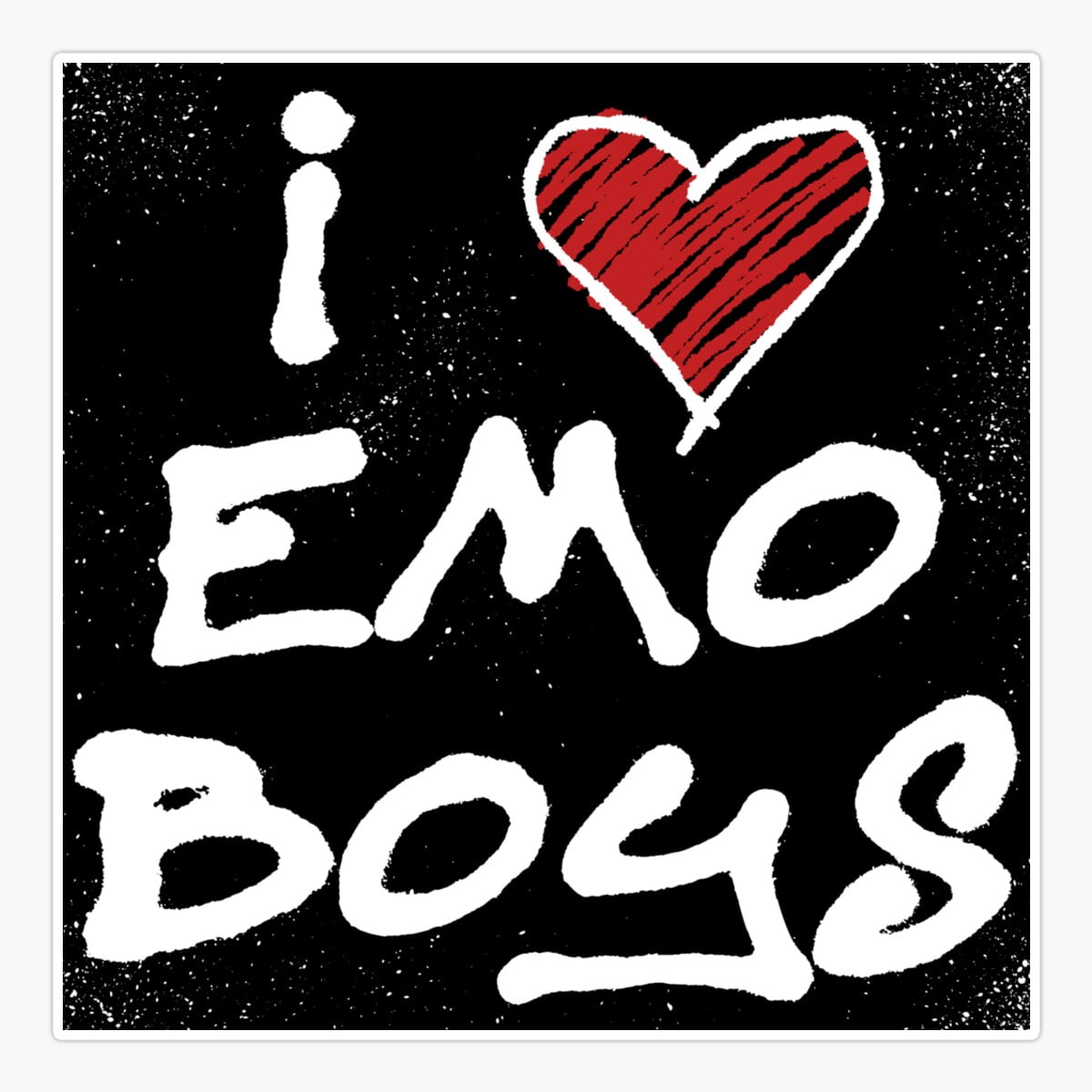 DOPASTICKER I Heart Emo Boys! Sticker, Phone Sticker Car Stickers ...