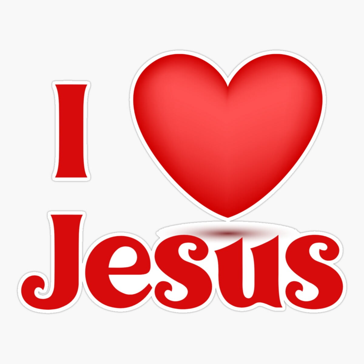 DOPASTICKER I Heart I Love Christian Gift Design Sticker, Phone Sticker ...