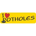 DOPASTICKER I Heart Potholes Sticker Phone Sticker, Latop Sticker ...