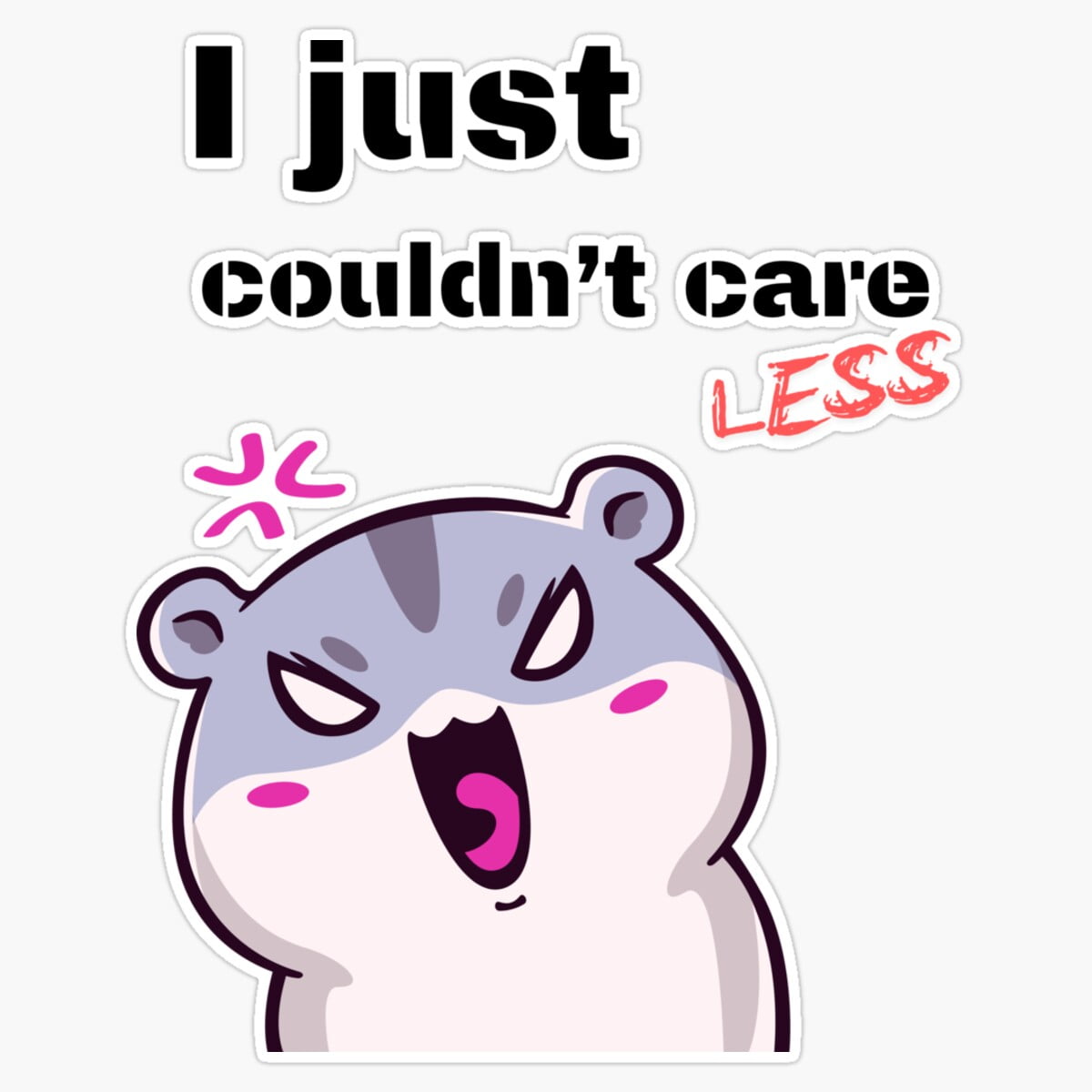 DOPASTICKER I Just Couldn'T Care Less Sticker, Phone Sticker Car ...