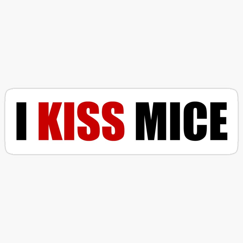 DOPASTICKER I Kiss Mice Sticker Phone Sticker, Latop Sticker, Lover ...