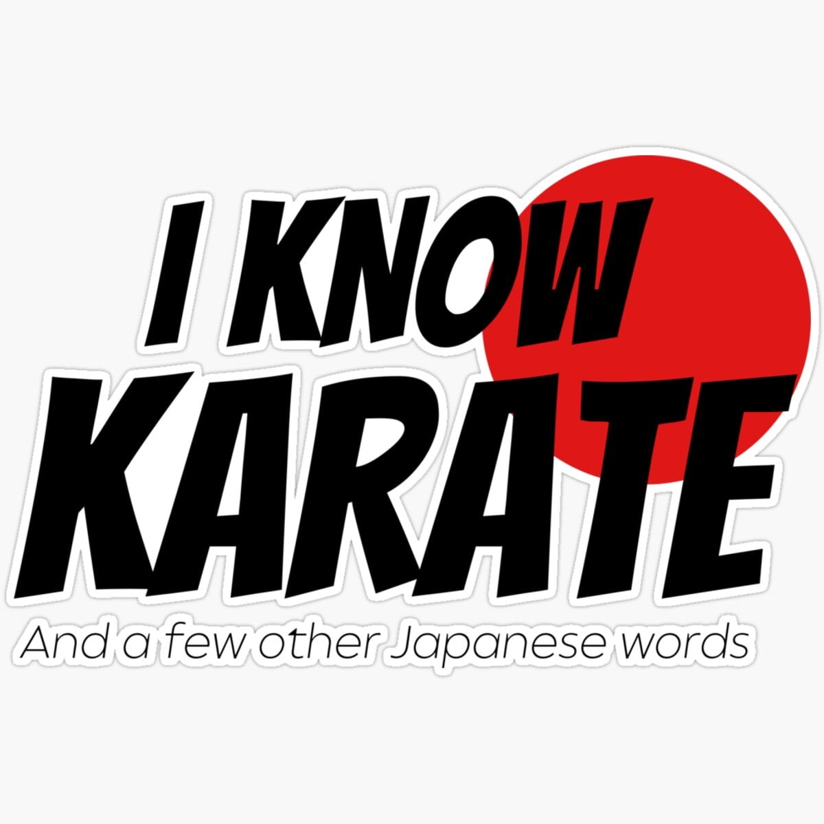 DOPASTICKER I Know Karate And A Few Other Japanese Words Sticker ...