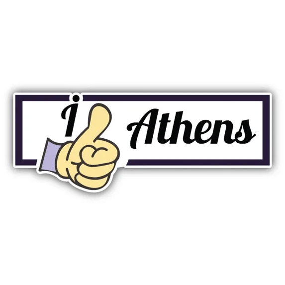 DOPASTICKER I Like Athens Travel Slogan Sticker Decal Phone Decal Water ...