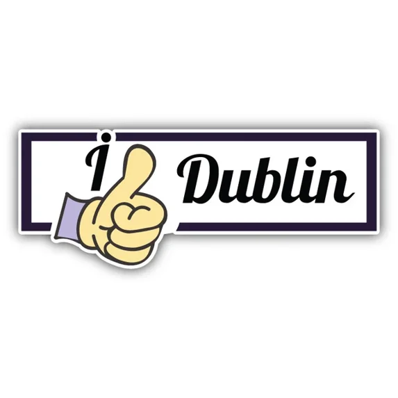DOPASTICKER I Like Dublin Travel Sticker Decal Phone Decal Water Bottle ...