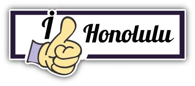 DOPASTICKER I Like Honolulu Travel Slogan Sticker Decal Phone Decal ...