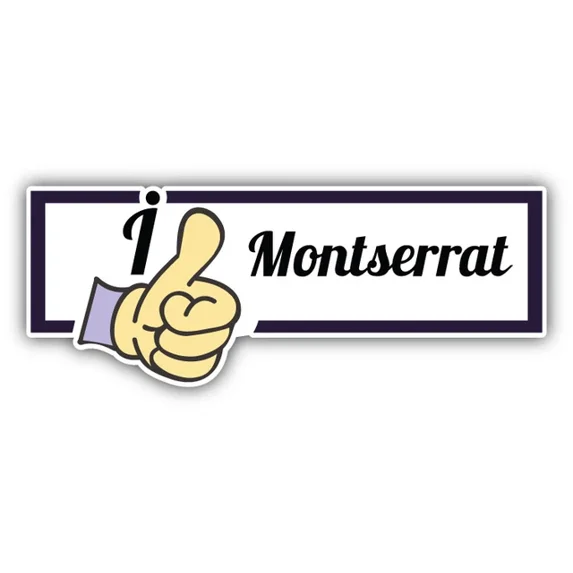 DOPASTICKER I Like Montserrat Travel Slogan Sticker Decal Phone Decal ...
