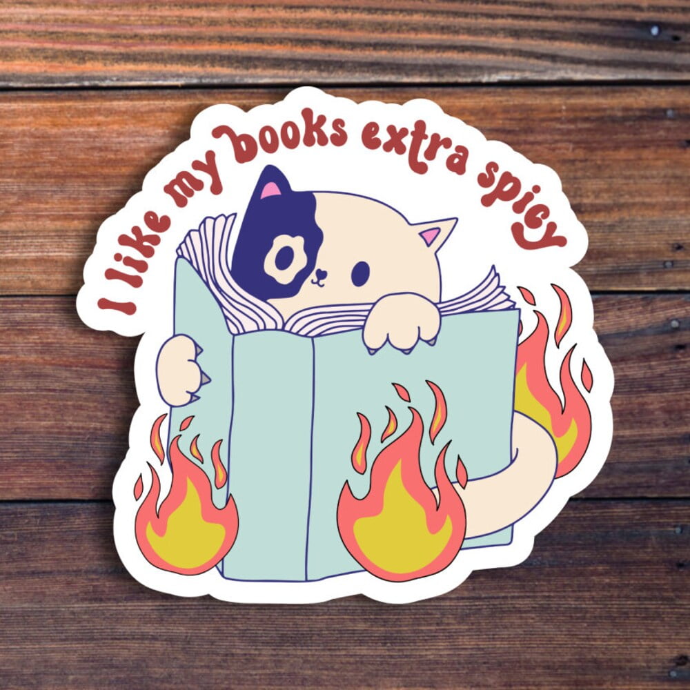 DOPASTICKER I Like My Books Extra Spicy, Bookish, Book Lover Gift ...