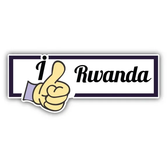 DOPASTICKER I Like Rwanda Travel Sticker Decal Phone Decal Water Bottle ...