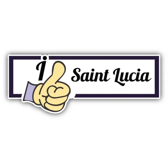 DOPASTICKER I Like Saint Lucia Travel Sticker Decal Phone Decal Water ...