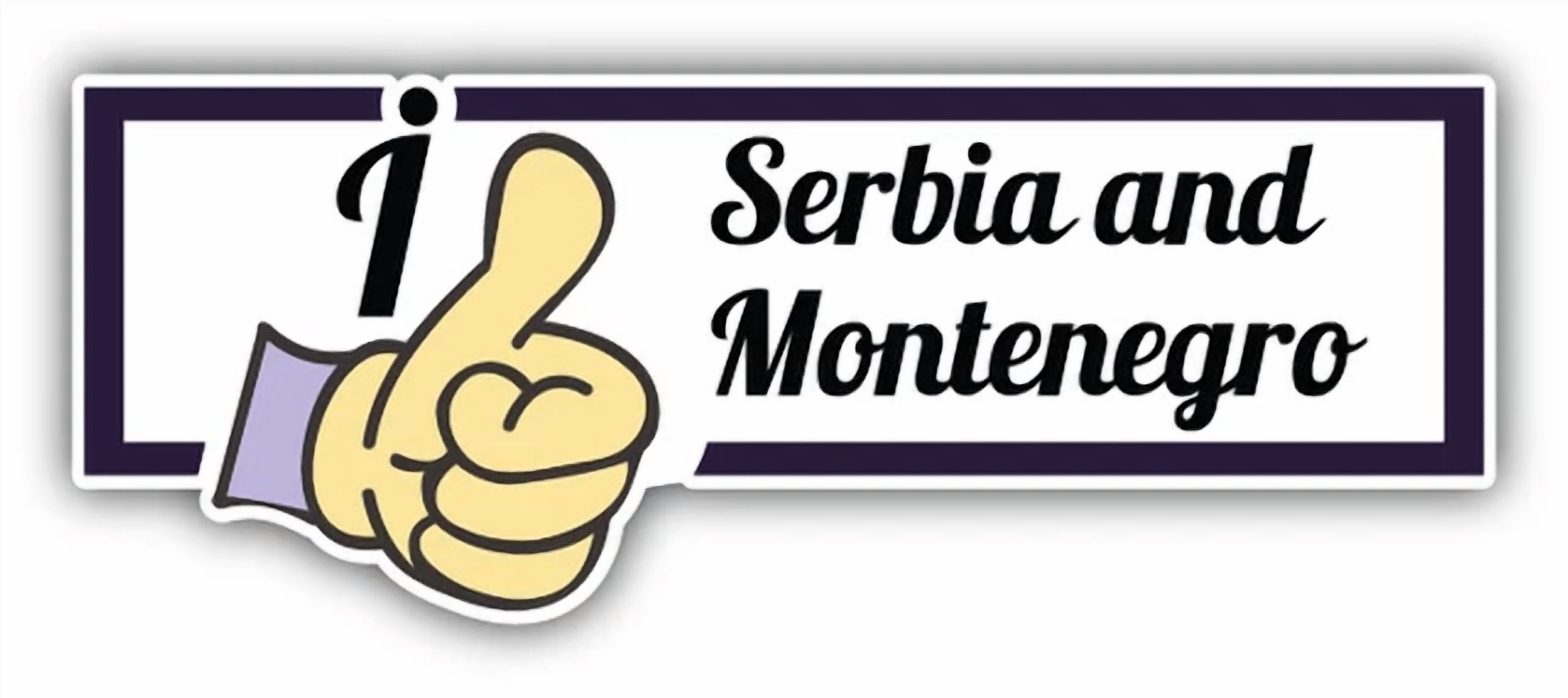 DOPASTICKER I Like Serbia And Montenegro Travel Sticker Decal Phone ...