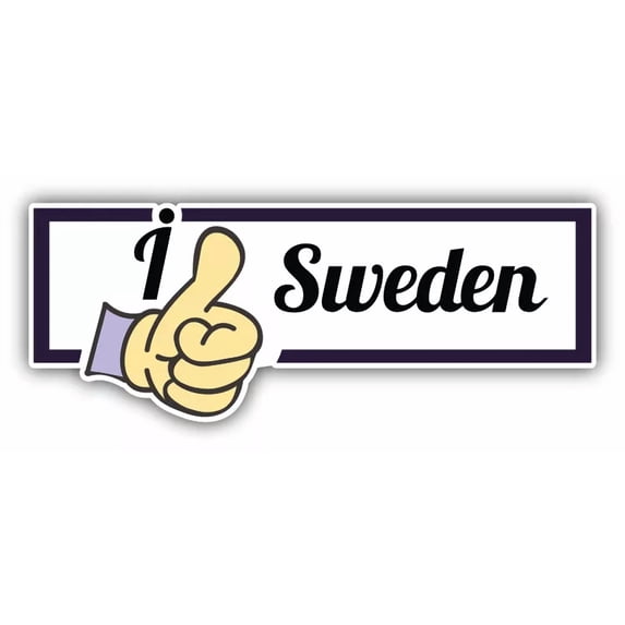 DOPASTICKER I Like Sweden Travel Car Bumper Sticker Decal Gift You ...