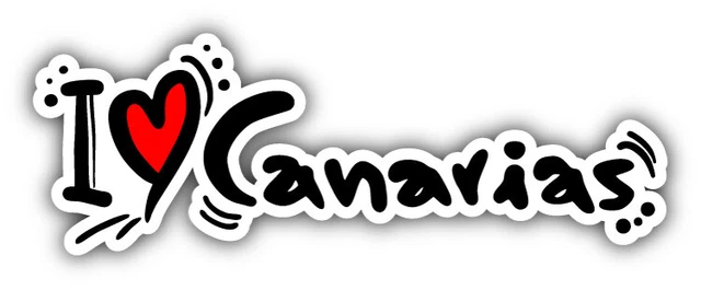 DOPASTICKER I Lobe Canarias Travel Car Sticker Phone Decal Water Bottle ...