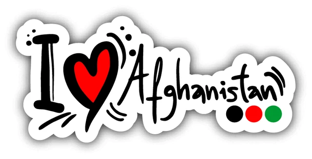 DOPASTICKER I Love Afghanistan Travel Car Sticker Phone Decal Water ...