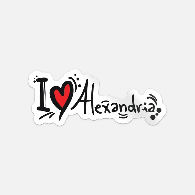 DOPASTICKER I Love Alexandria Travel Sticker Decal Phone Decal Water ...