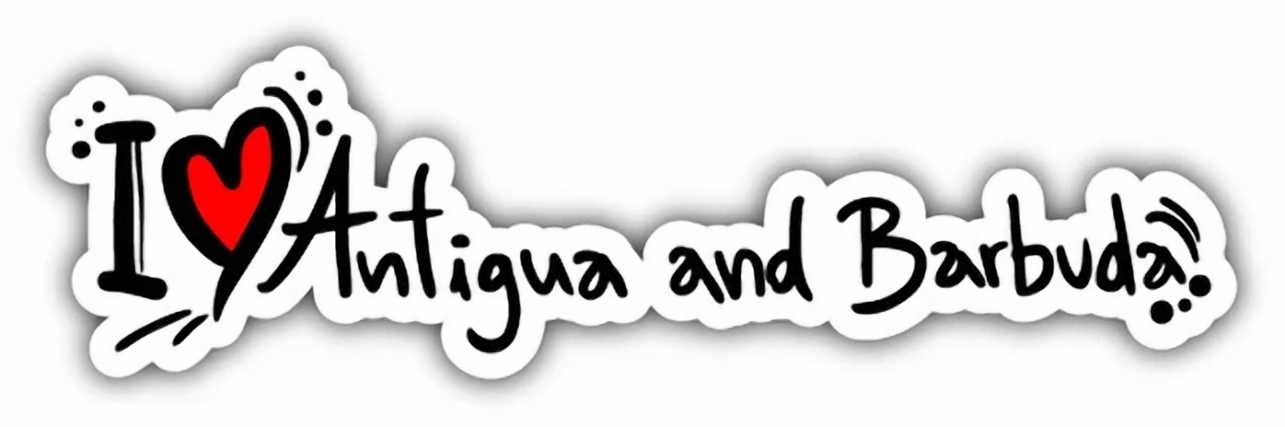 DOPASTICKER I Love Antigua And Barbuda Car Sticker Phone Decal Water ...