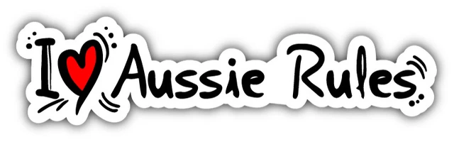 DOPASTICKER I Love Aussie Rules Sticker Decal Phone Decal Water Bottle ...