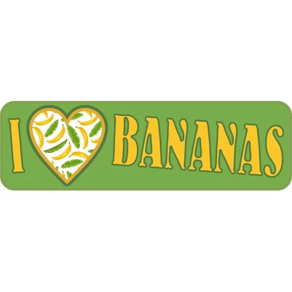 DOPASTICKER I Love Bananas Sticker Phone Sticker, Latop Sticker, Lover ...