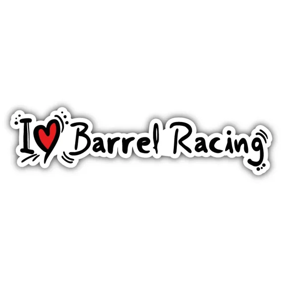DOPASTICKER I Love Barrel Racing Car Bumper Sticker Decal Gift You ...