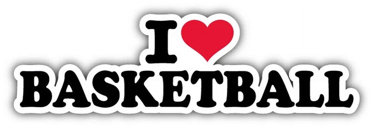 DOPASTICKER I Love Basketball Sticker Decal Phone Decal Water Bottle ...